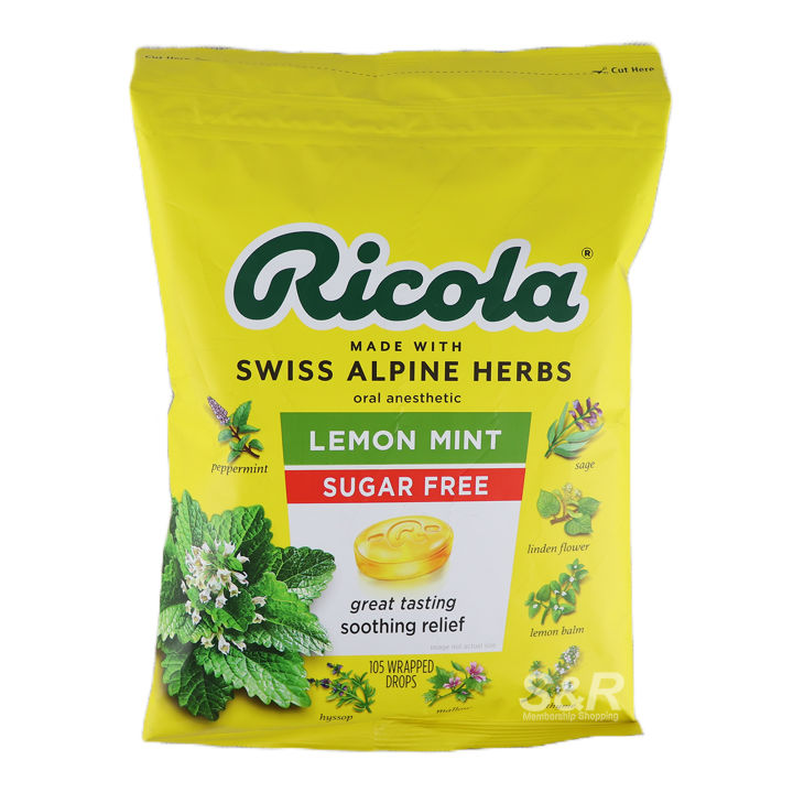 Ricola Lemon Mint Sugar Free Drops 105pcs | Lazada PH