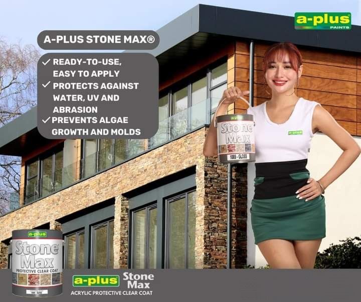 APLUS STONEMAX STONE MAX GLOSS / SEMIGLOSS / FLAT LITER Ⅰ GALLON ACRYLIC CLEAR COAT PAMPAHID ...