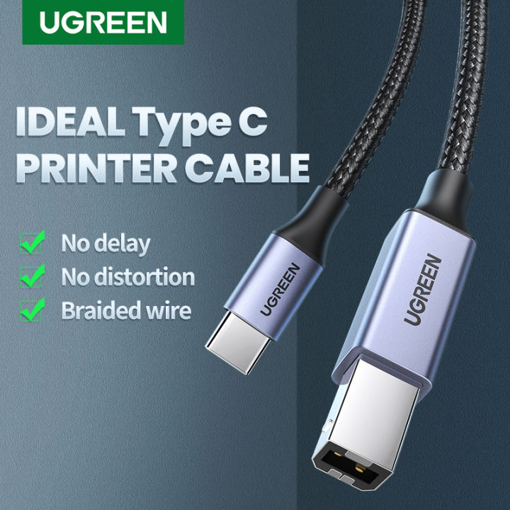 UGREEN USB C Printer Cable type C to USB B 2.0 Nylon Braided Printer ...