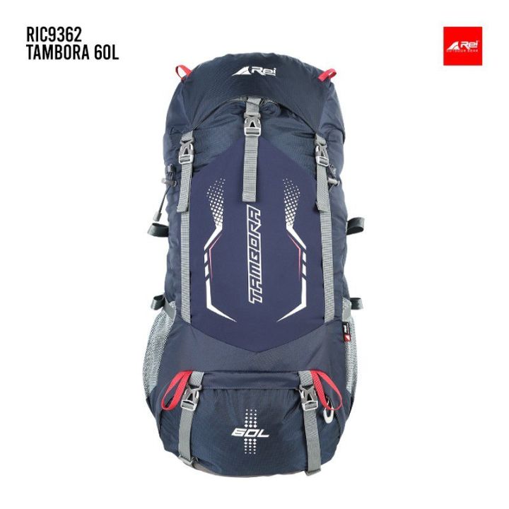 TAS GUNUNG / TAS CARRIER REI TAMBORA 60 LITER BACKSISTEM JARING TERBARU ...