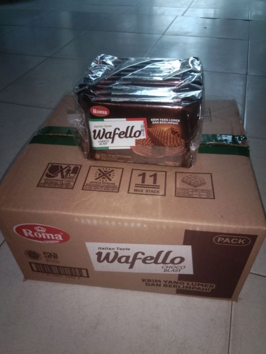 wafer wafello italian taste choco blast,1 pack isi 10 bungkus | Lazada ...