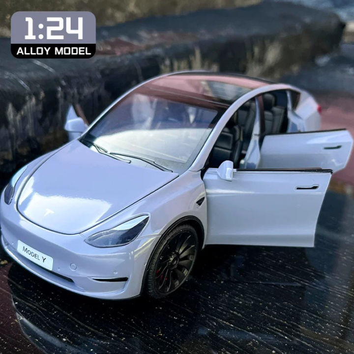 1:24 Scale Tesla Model Y SUV Alloy Car Model Diecast Car Sound Light ...