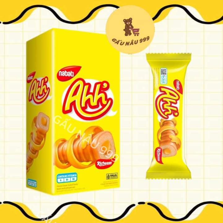 Bánh snack phủ kem phô mai Nabati Ahh 90g (10 gói x 9g) | Lazada.vn