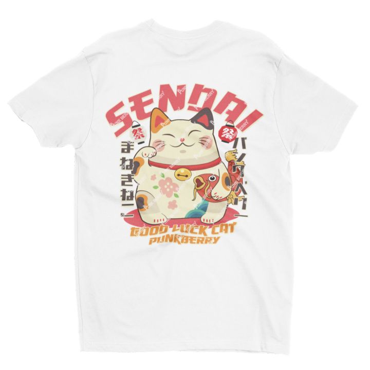 AA259 เสื้อยืด แมวกวักทามะ เสื้อยืดสกรีนลายสุดพรีเมี่ยม | Lazada.co.th