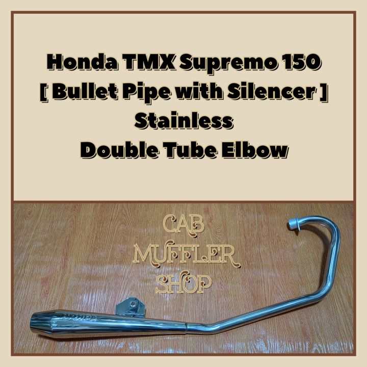 Honda TMX Supremo 150 - Bullet Pipe - [ Stainless ] - [ Double Tube ...