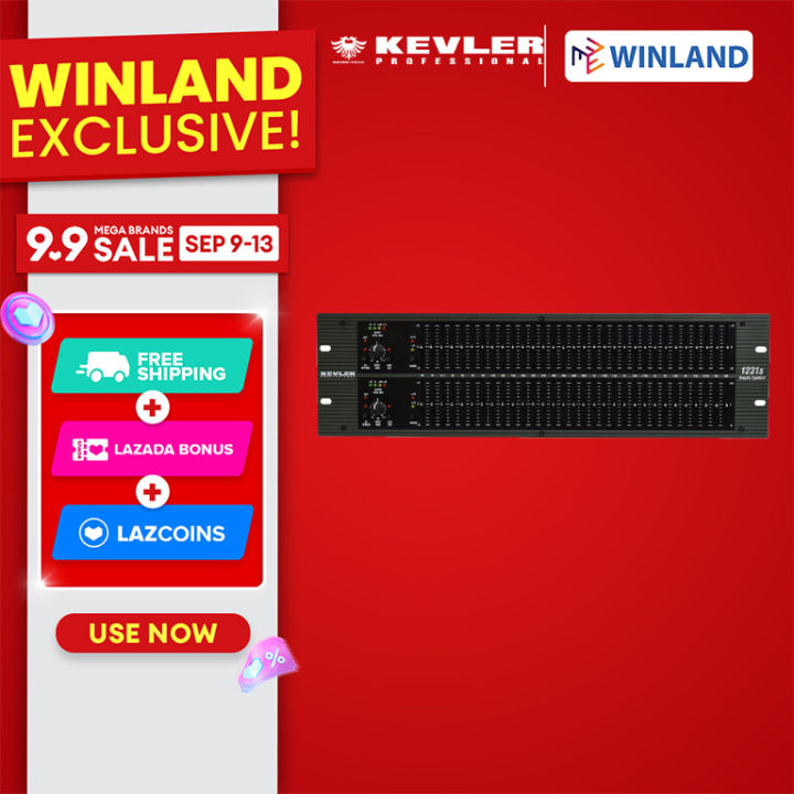 Kevler Professional by Winland 1231s Dual 31 Band Graphic Equalizer 1231 s with Precise 45mm ...