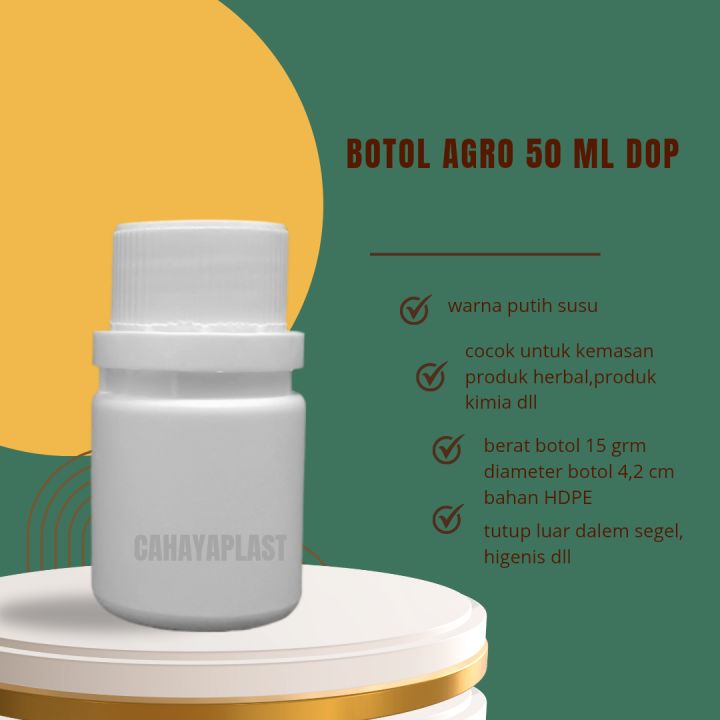 Botol Agro 50Ml-Botol Plastik 50Ml-Botol Labor 50Ml-Per 50 30 Pcs Free ...