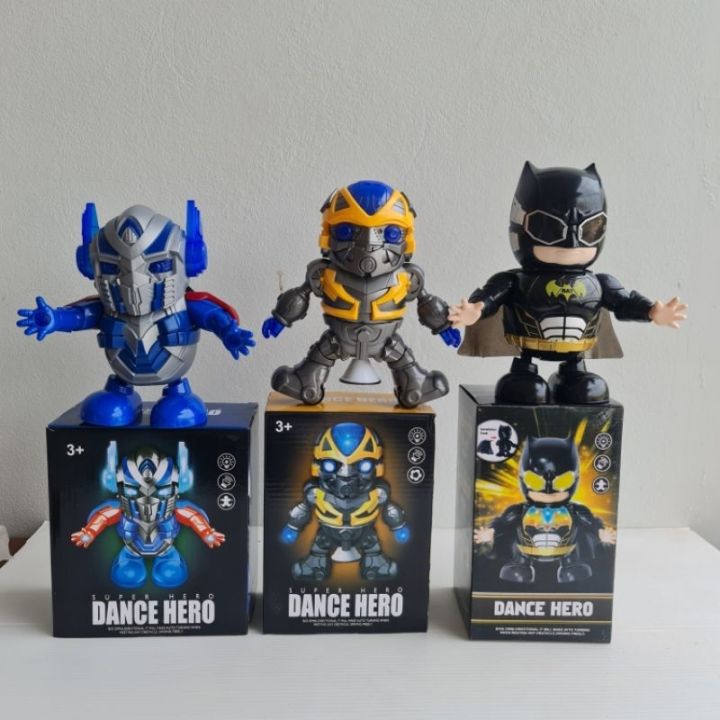 HERO DANCE หุ่นฮีโร่เต้นได้ใส่ถ่านมีเสียงมีไฟ ขยับทั้งแขนและขาน่ารักมาก ...