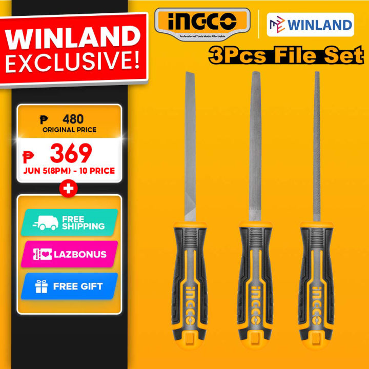 Ingco by Winland Steel File Hand Tool SET 200mm HKTFS1308 ING-HT ...