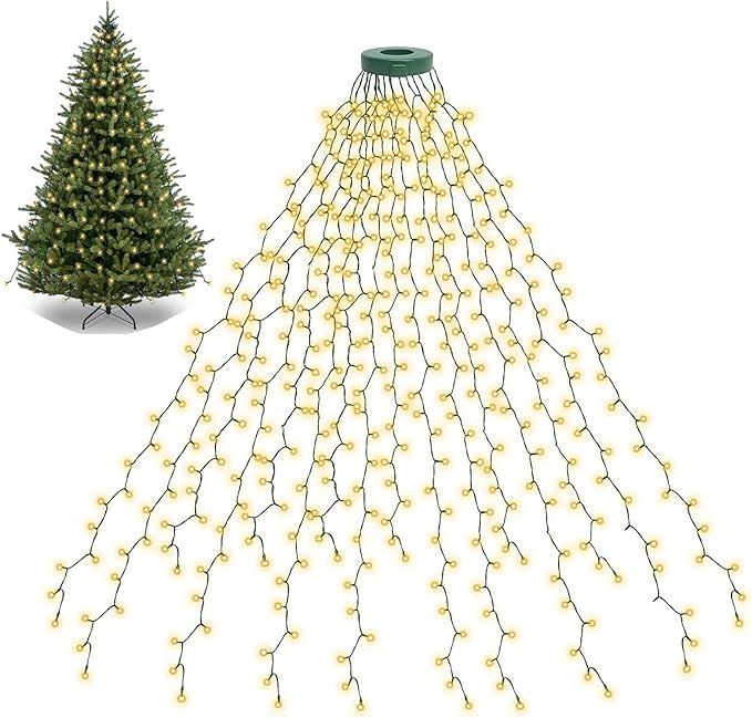1.5M/2M/3M LED Ring Christmas Tree Tops Lights Decoration Tree Lights ...