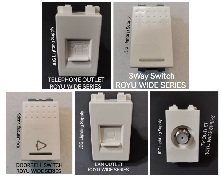 ROYU WIRING DEVICE 3WAY SWITCH, TV OUTLET, TELEPHONE OUTLET, DOORBELL ...