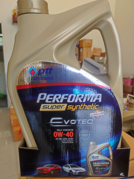 นํ้ามันเครื่องสังเคราะห์ ( เบนซิน ) ปตท PTT Performa Super Synthetic ...