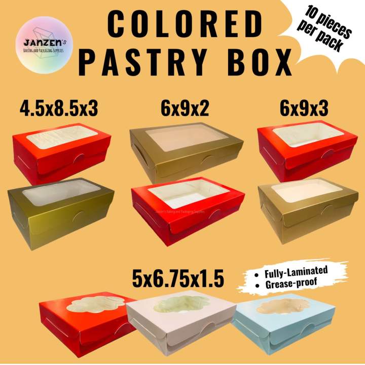 10 pieces 6x9x2 | 6x9x3 | 4.5x8.5x3 | Cupcake /Loaf Box/ Pastry Box ...