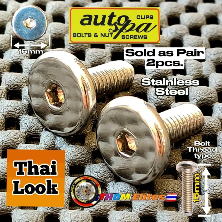 Stainless Steel License Plate bolts sold as pair.(2pcs). | Lazada PH