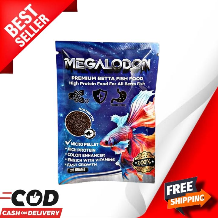 Megalodon Premium Betta Fish Food for All Types Of Betta Fish (25 Grams) High Protein | Lazada PH