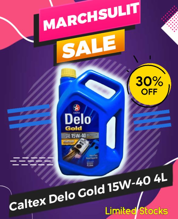 Caltex Delo Gold Multigrade SAE Diesel Engine Oil 15W-40 4L (4 Liters ...