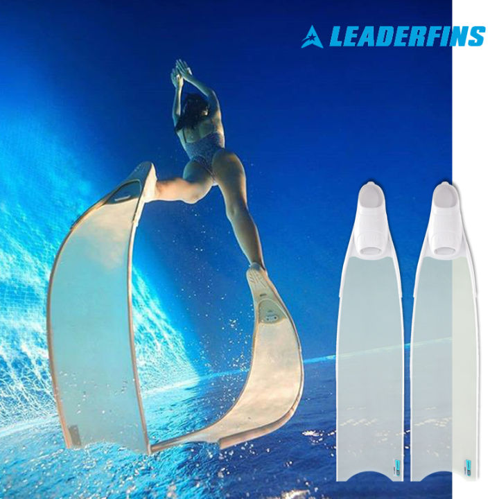 LEADERFINS Free Diving Long Fin Ice Pure Carbon Fiber Diving Fins ...