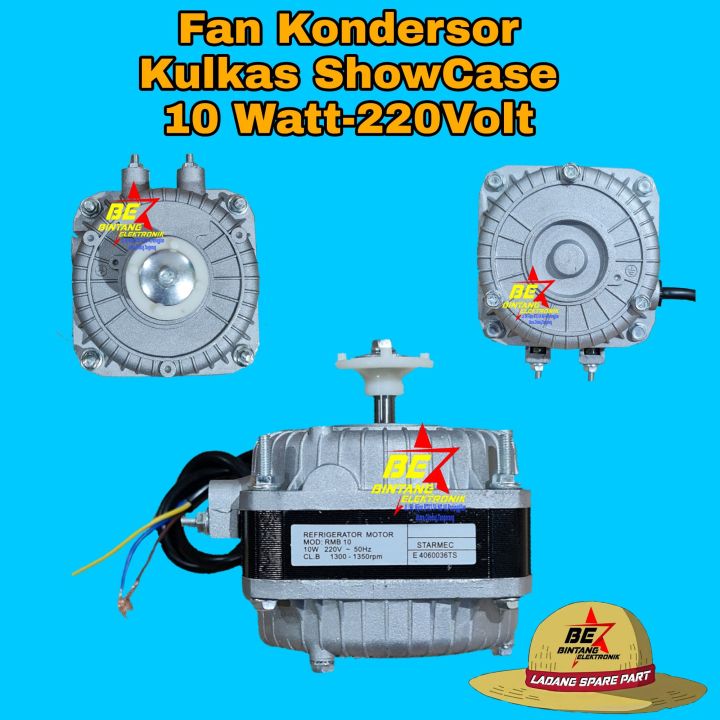 Fan Motor Condensor Kulkas Showcase 10 watt Dinamo Kondensor Show Case ...