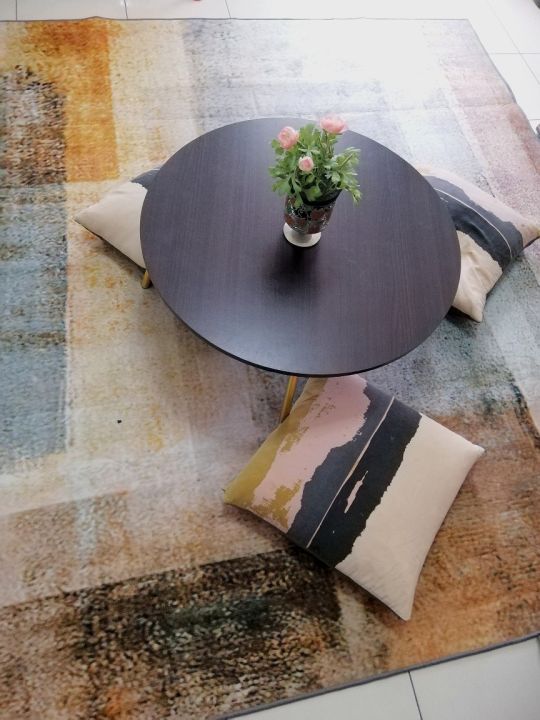 AIMIZON Big Round Japanese Table / Bulat Meja Jepun Kaki Berlipat | Lazada