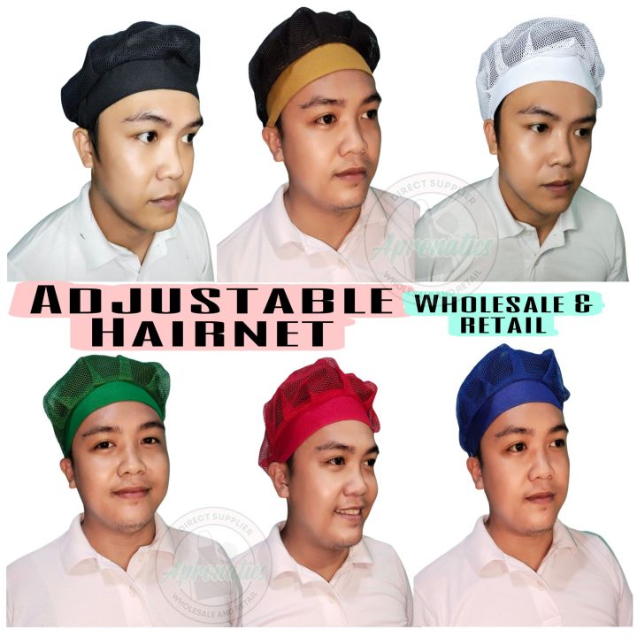 HAIRNET ADJUSTABLE CHEF HAT( washable, affordable, durable) | Lazada PH