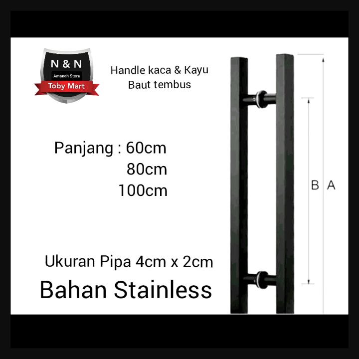 Gagang Pintu Aluminium Handle Pintu Kaca Pegangan Pintu Lift Gagang Pintu Rumah Pintu Tembus