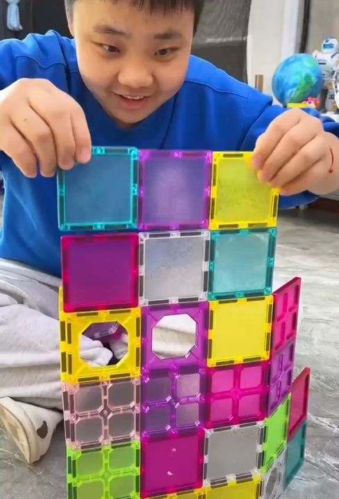 Color window magnetic tiles toy | Lazada PH