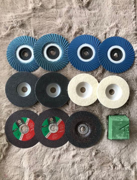 Stainless buffing set (Pino, Magaspang, Cotton, Gray, CDisc, Grinding, Bsoap) | Lazada PH
