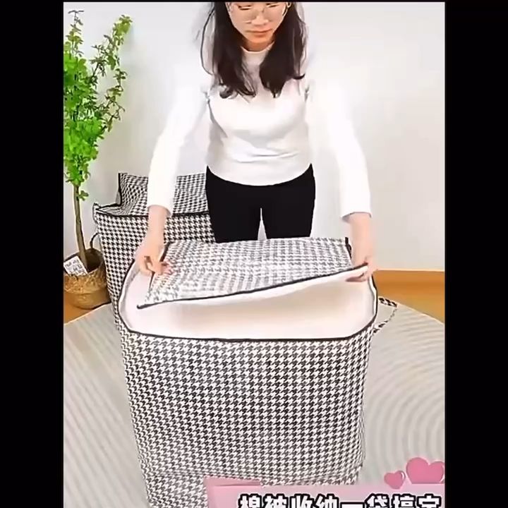 HTF 100L Big Size Foldable Storage Bag laundry basket Clothes Storage ...