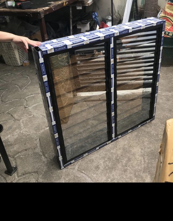 H-97cm x 87cm-W aluminum jalousie window with sliding screen | Lazada PH