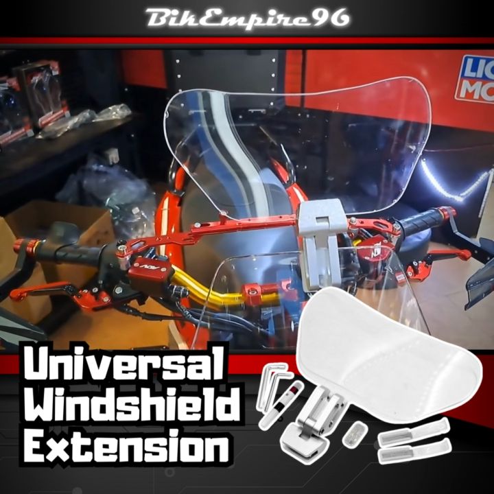 Universal Motorcycle Adjustable Clip On Windshield Extension Universal ...
