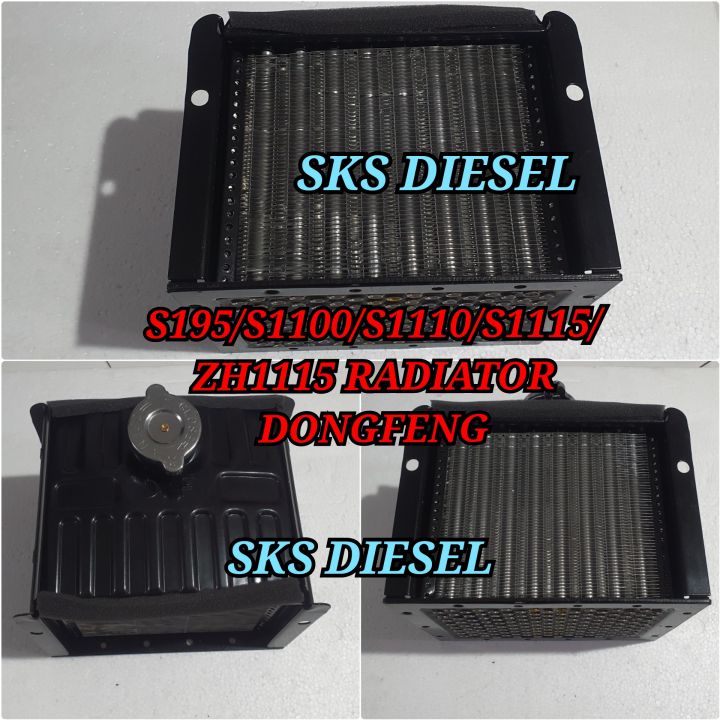 RADIATOR MESIN DIESEL DONGFENG UTK TIPE S195 S1100 S1110 S1115 ZH1115 ...