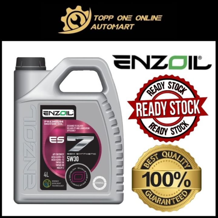 ENZOIL ES7 5W30 SEMI SYNTHETIC ENGINE OIL-4LITRE | Lazada