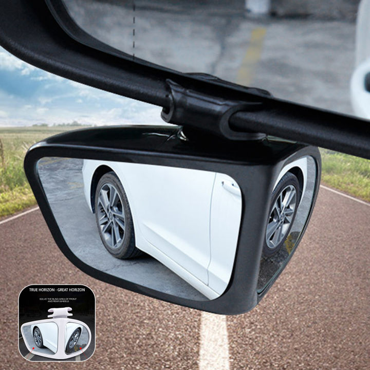 1Pair 360 Degree Rotatable Blind Spot Mirror 2 Side Rearview Parking ...