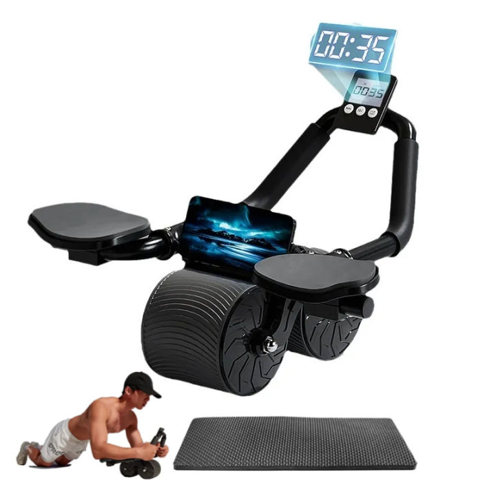 【SALE】JBA Abs Roller With Elbow Support Auto Rebound Intelligent Timer ...