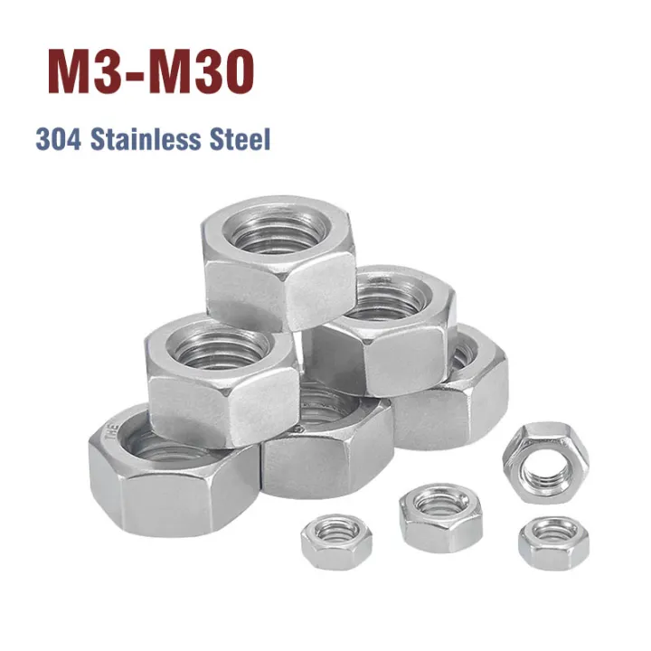A2-70 304 Stainless Steel Hex Hexagon Nut High Quality Metric Thread ...