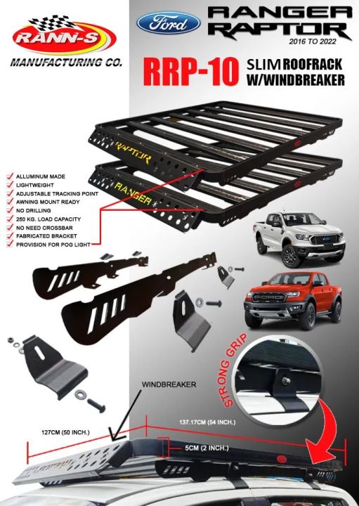SLIM ROOF RACK FOR RANGER RAPTOR 2016-2022 | Lazada PH