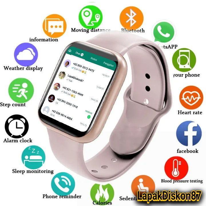 Jam Pintar Hp Android Smartwatch Terbaru Y68 D20 LED Monitoring ...