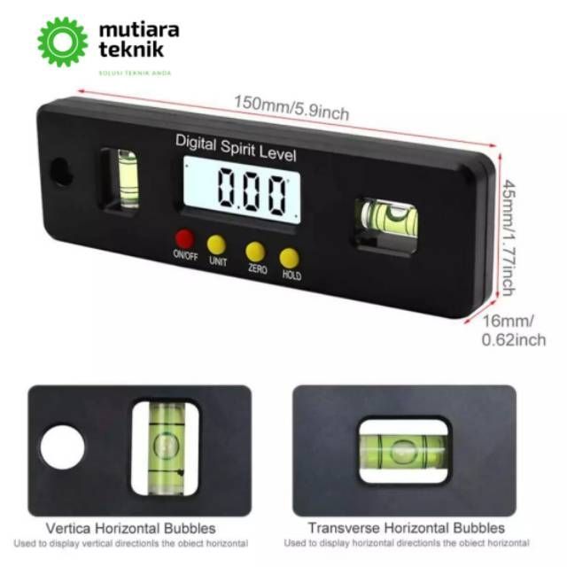 Waterpass Digital 150mm Inclinometer Digital Magnet Alat Ukur Digital ...
