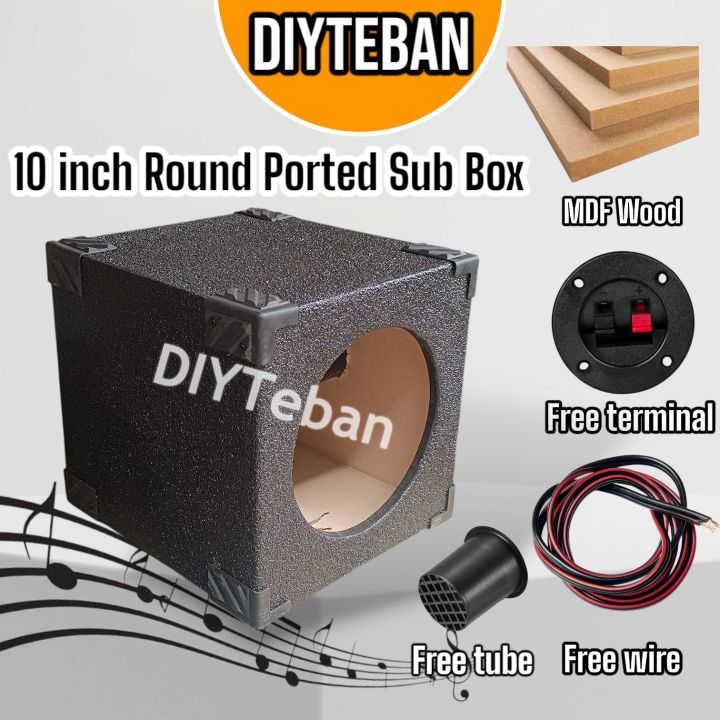 10 Inch Subwoofer Box MDF WOOD Vented Round Ported | Lazada PH