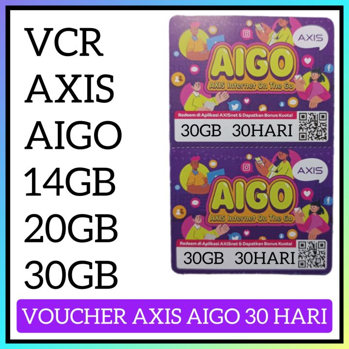 VOUCHER DATA AXIS AIGO 30 HARI | Lazada Indonesia