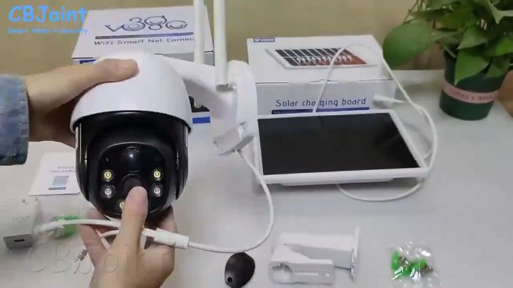 V380 PRO 8MP Solar Power CCTV Camera Wireless WiFi Waterproof Outdoor IP65 Camera PTZ With Built ...