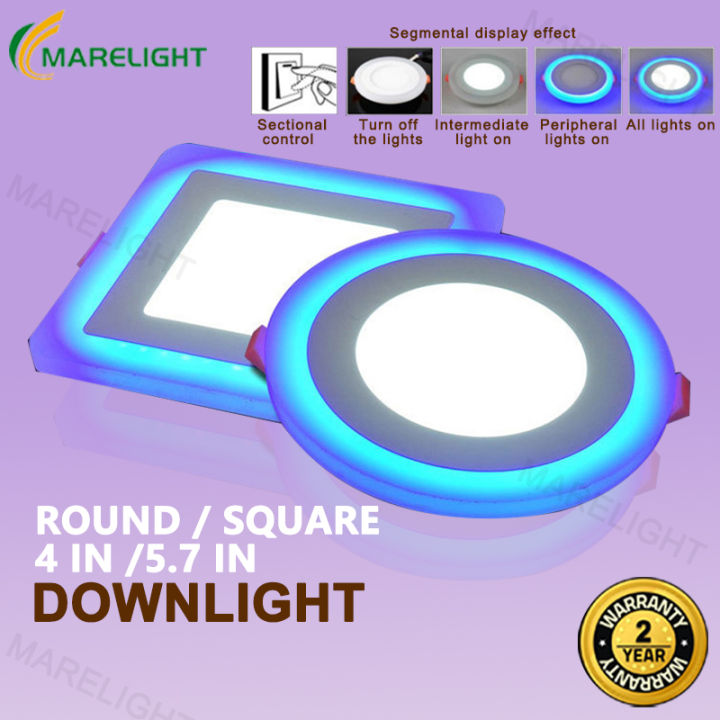Pin Lights Led For Ceiling Tri Color Panel Light Dimming Square Round ...
