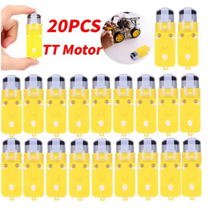 20-1pcs Dual Shaft TT Motor DC 3-12V Smart Car Robot Gear Motor Install ...