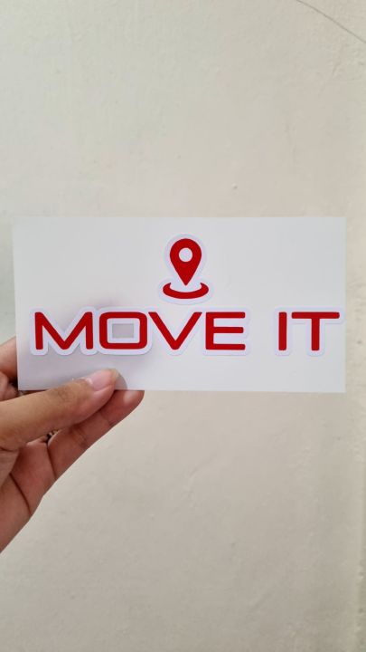 Move It permanent adhesive vinyl decal sticker waterproof scratchproof ...