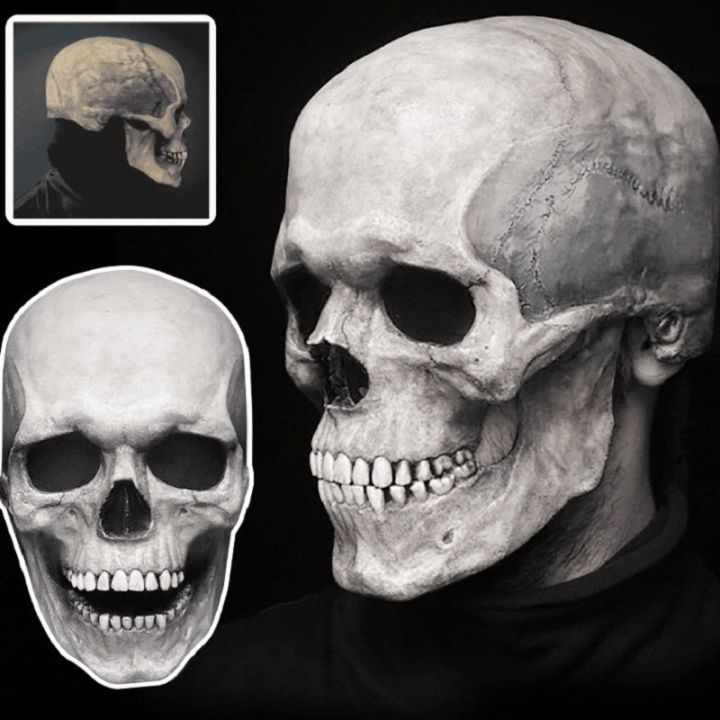 Full Head Skull Mask Carnival Adults Realistc Anonymous Halloween ...