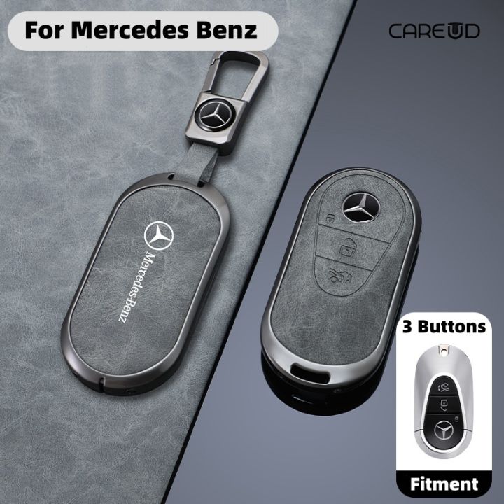 Zinc Alloy Leather Car Key Case For Mercedes Benz W204 C200 E200 CLA45 ...