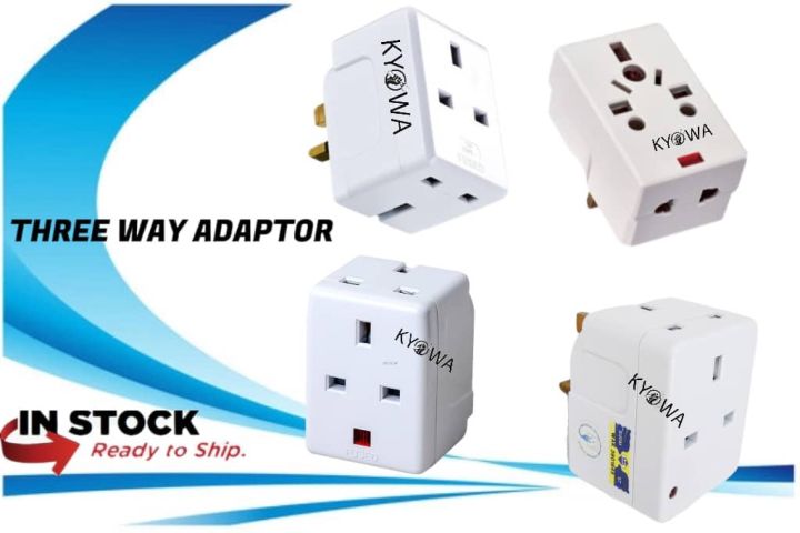 Multi Socket Adaptor 13A NEON & without Neon 3 Way SPLITER 2Pin 3Pin ...