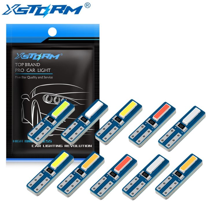 10Pcs T5 Led Bulb Canbus W3W 74 286 W1.2W Super Bright Car Interior Lights Auto Dashboard Lamp ...