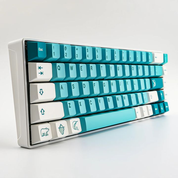 FEKER PBT Iceberg Keycaps 125-Key Cherry Profile Keycaps Dye ...