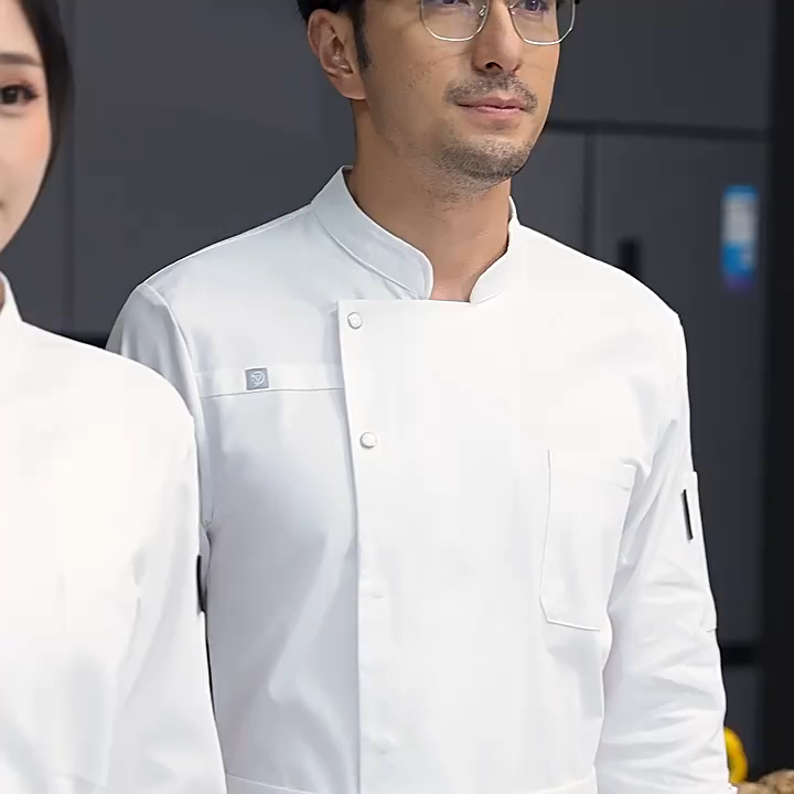Chef Uniform Chef Jacket Long Sleeve Chef Uniform Multi Pocket Single ...